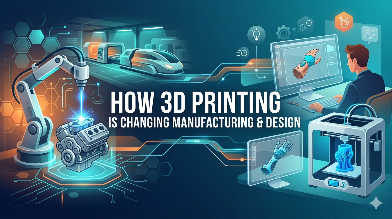 How 3D Printing is Changing Manufacturing and Design - Caption Idea