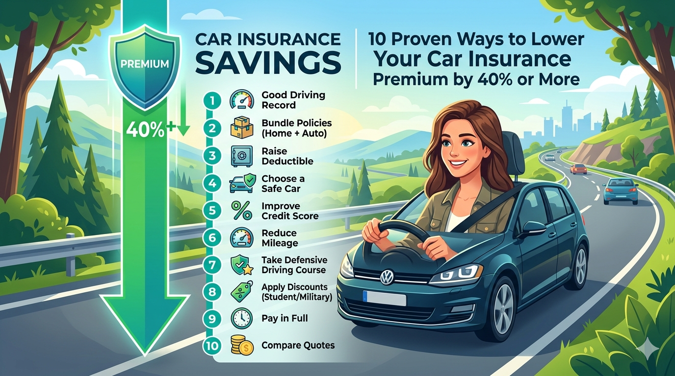 10 Proven Ways to Lower Your Car Insurance Premium by 40% or More ...